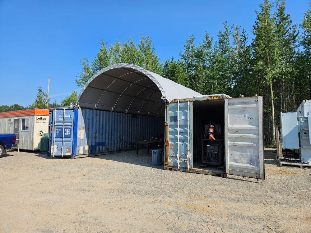 Container Shelter - 20ft x 20ft x 6.5ft (6m x 6m x 2m) - Kit Buildings
